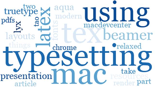 Typesetting/TeX - Tao of Mac