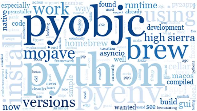 PyObjC Using Homebrew On High Sierra (and Mojave) - Tao of Mac