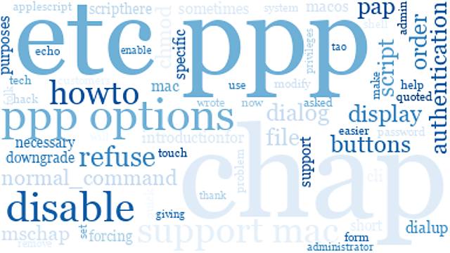 HOWTO: Disable CHAP Support in Mac OS X - Tao of Mac